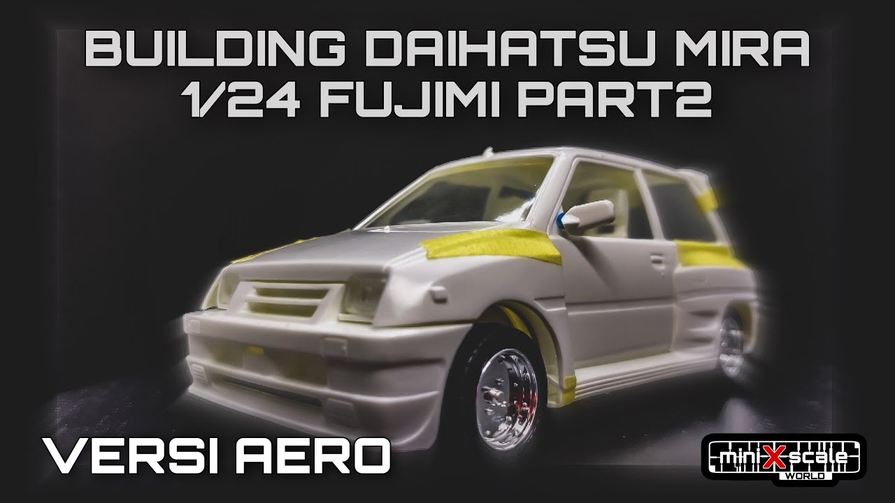 Building daihatsu mira 1/24 fujimi part 2 - YouTube