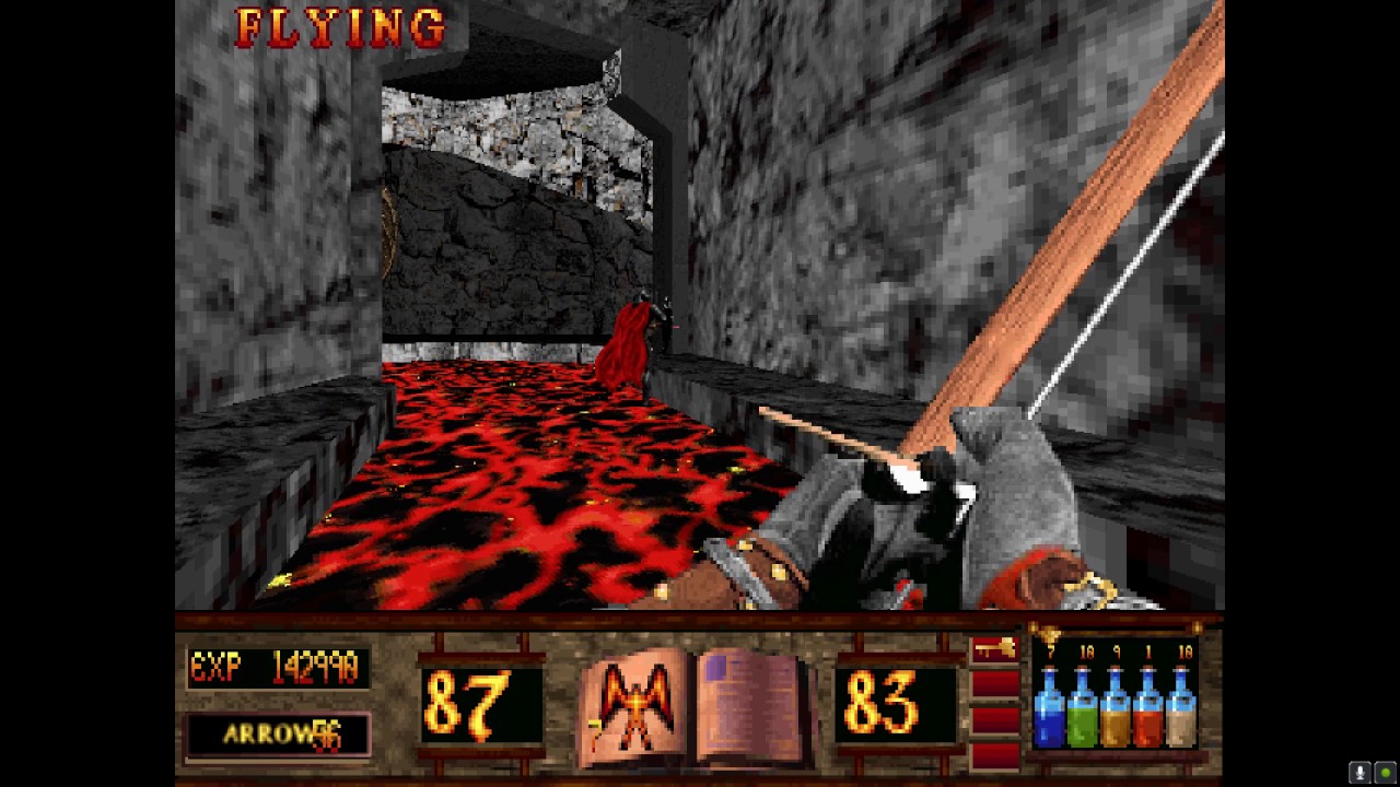 Witchaven II: Blood Vengeance (DOSBox) - Level 11 Plateau of Insanity ...
