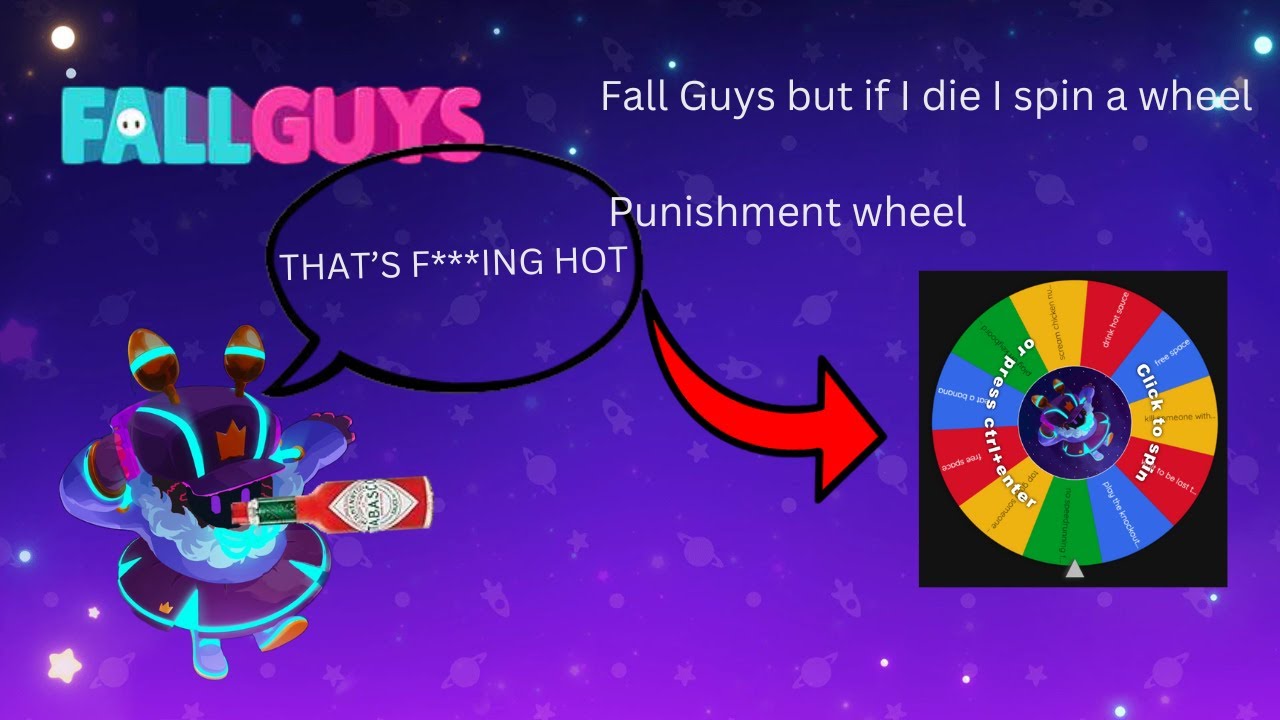 Fall Guys but if I get eliminated I gotta spin a wheel of punishments ...