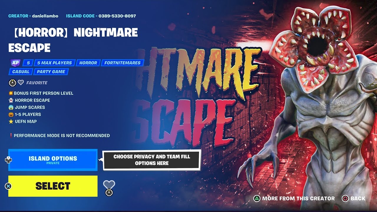 Nightmare Escape Horror Map Code Fortnite (All Keys, Pumpkin & Key ...