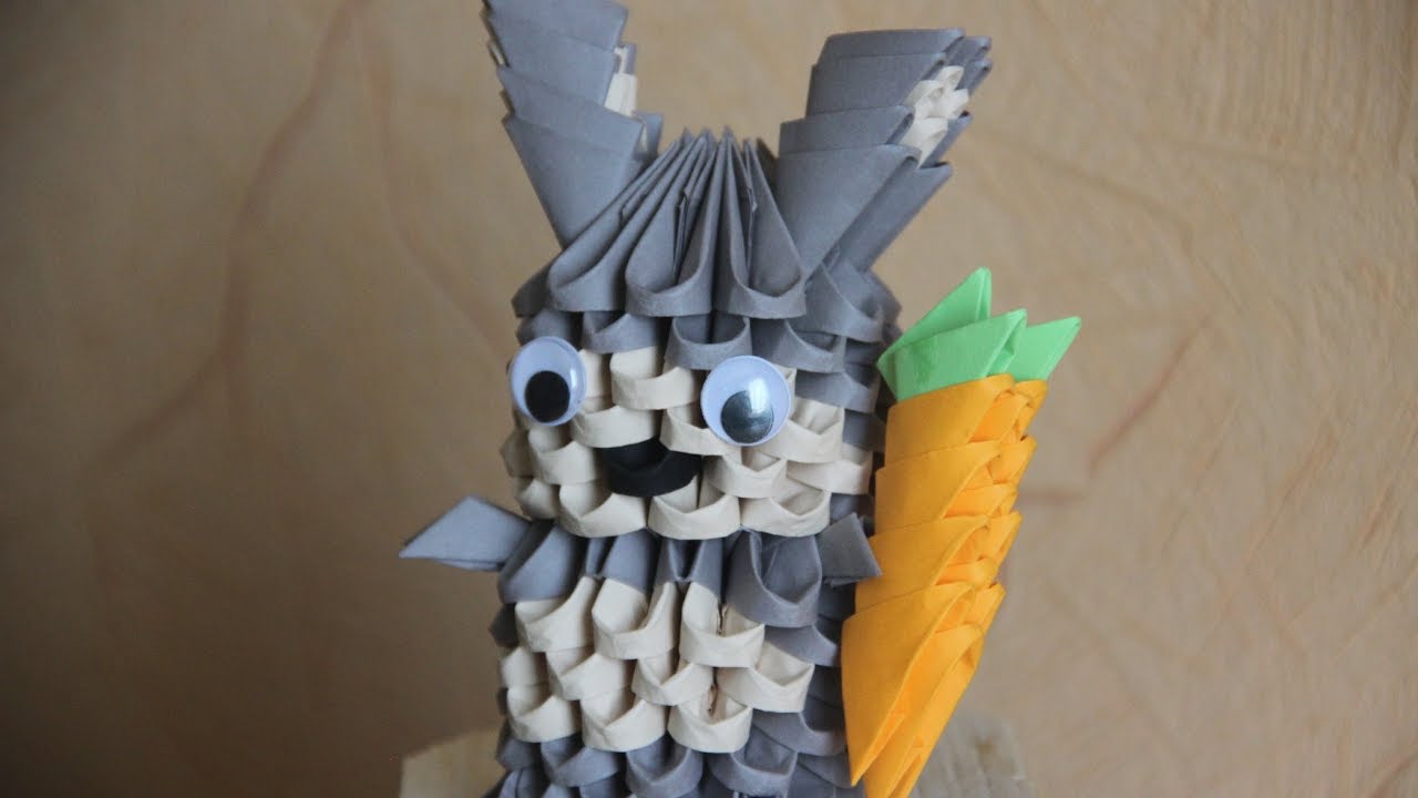 #37 Królik - Origami modułowe - YouTube