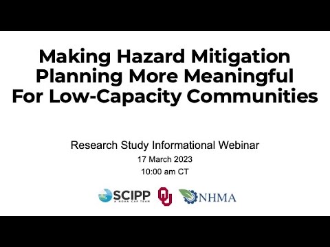 SCIPP/NHMA Hazard Mitigation Research Study Webinar - YouTube