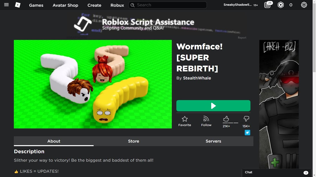 the video ends when i die (roblox wormface) - YouTube