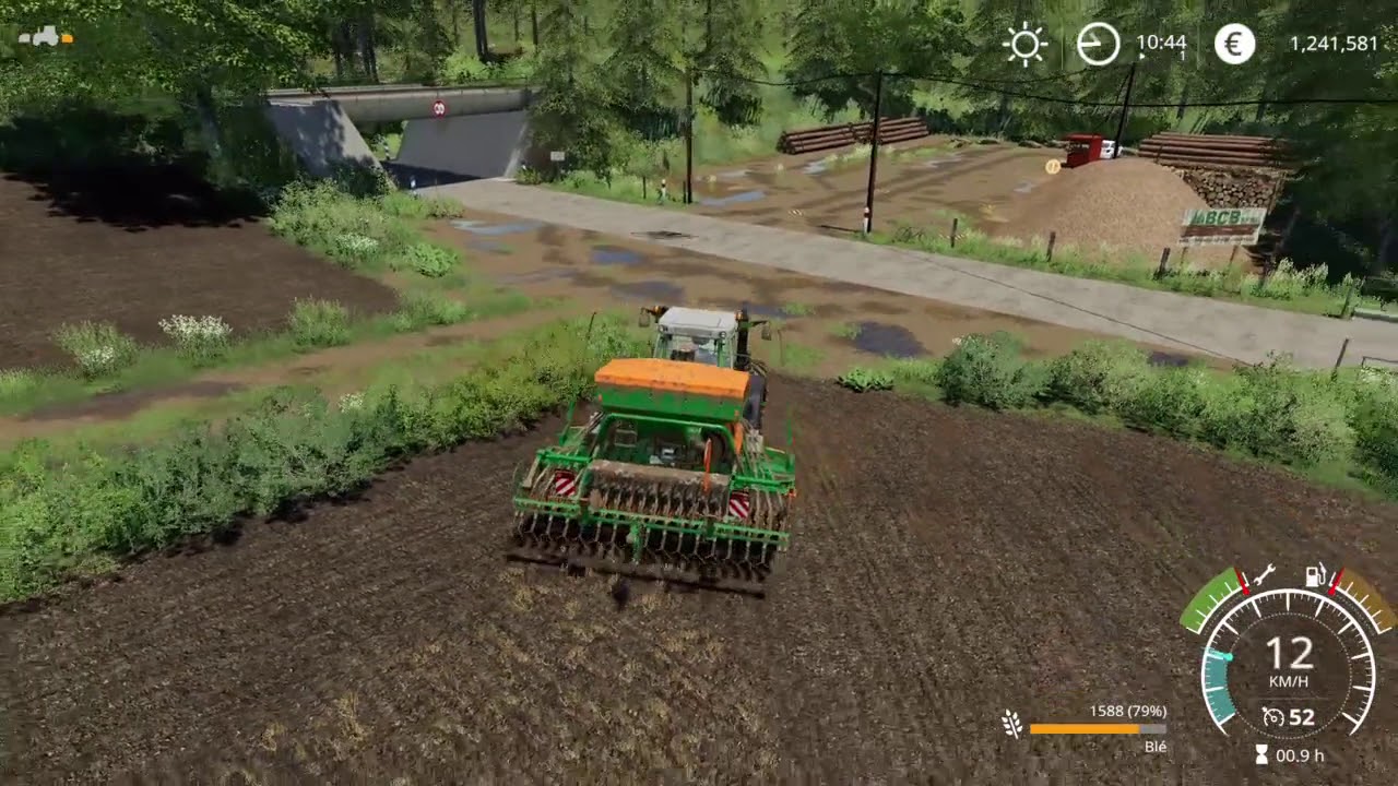 Fs 19 semis Blé et Herbe - YouTube