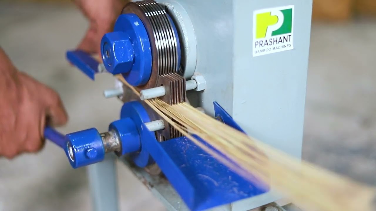 Bamboo Manual Square Stick making machine - YouTube