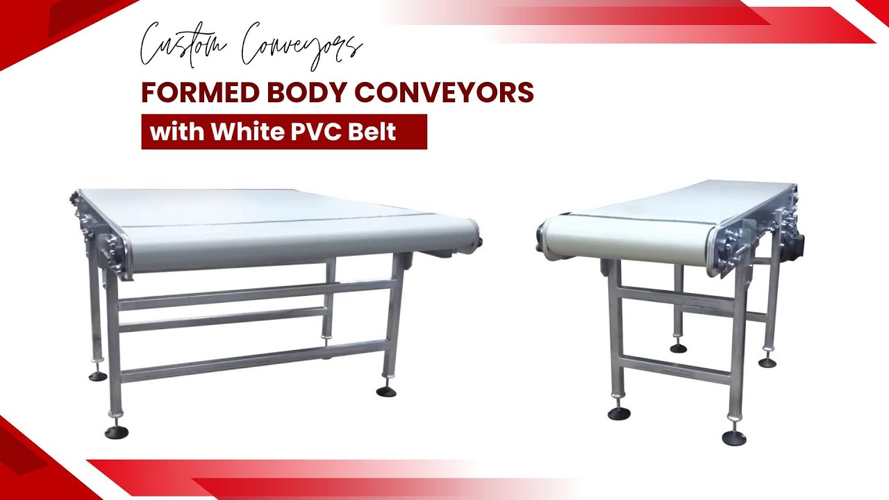 Formed Body Conveyors with White PU Belting - Royal Conveyor Solutions ...