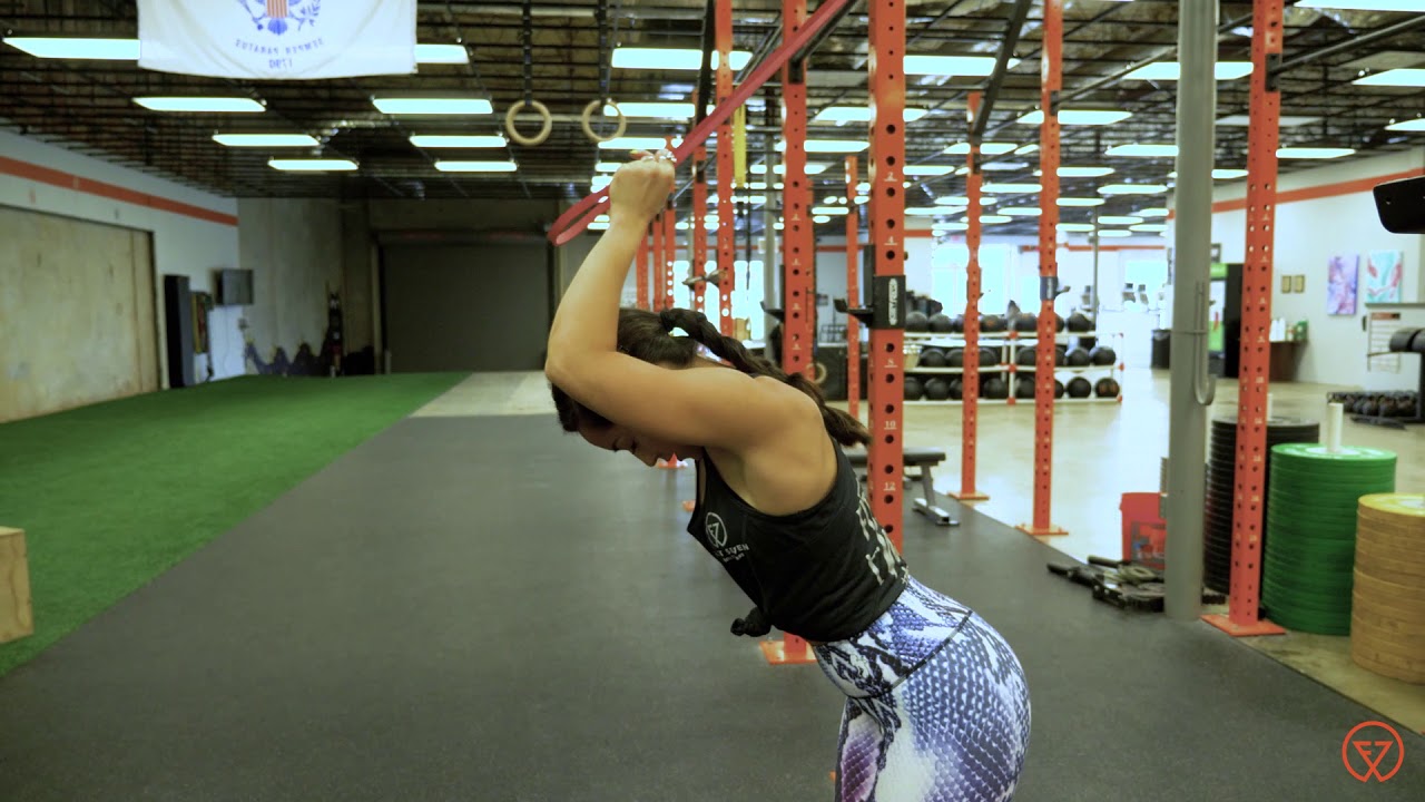 Banded Overhead Tricep Extension - YouTube