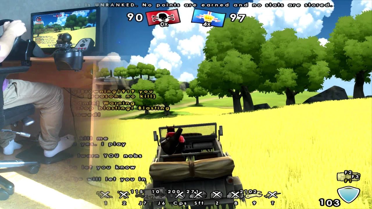 Logitech G25 + Battlefield Heroes - YouTube