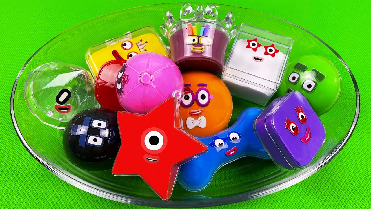 Numberblocks - Looking Clay With Shapes Coloring! Satisfying Clay Video ...