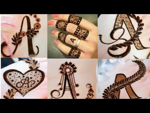 A Letter Mehndi Designs | Creative "A" Alphabet Mehndi Tattoo designs ...