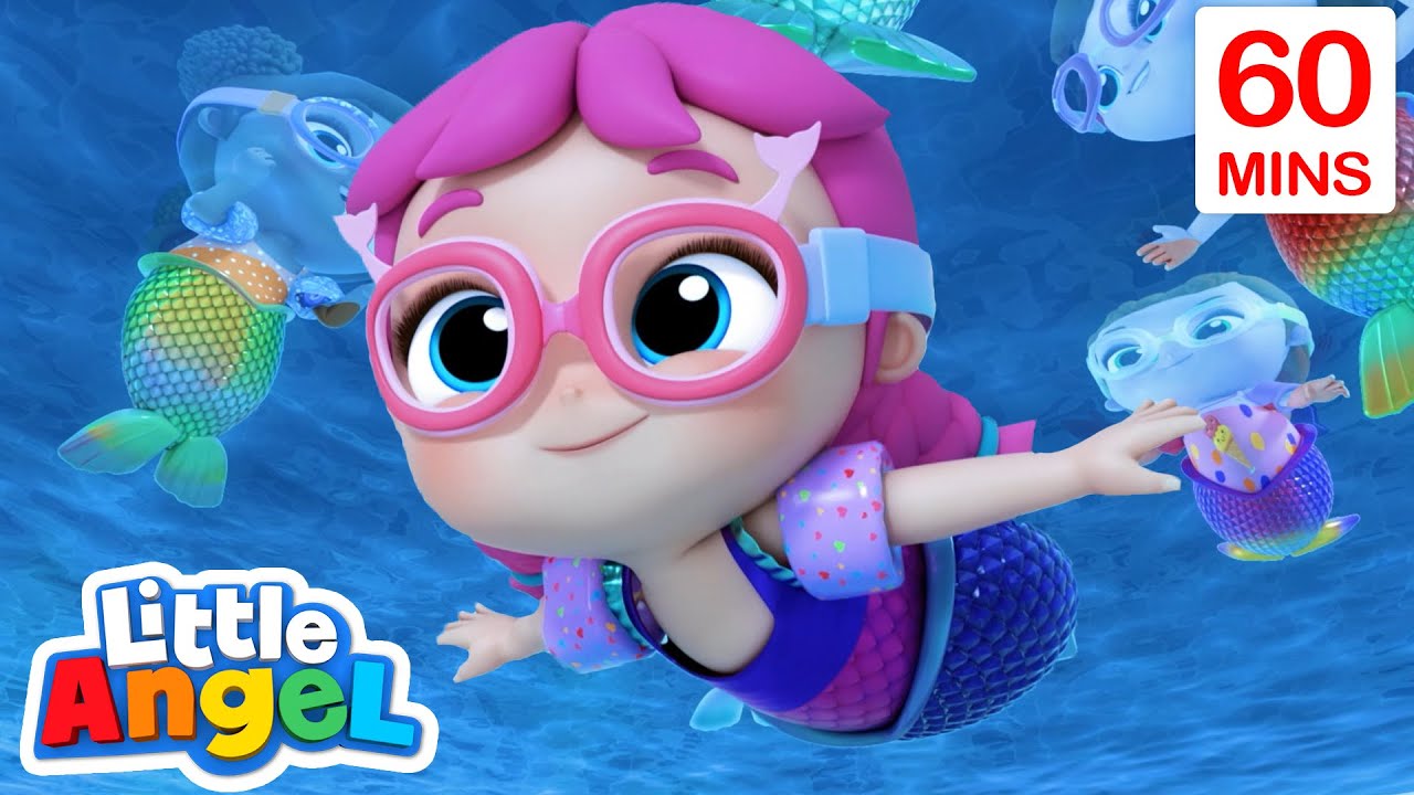 Woah! Jill Swims like a Mermaid!🧜‍♀️| Little Angel Nursery Rhymes ...