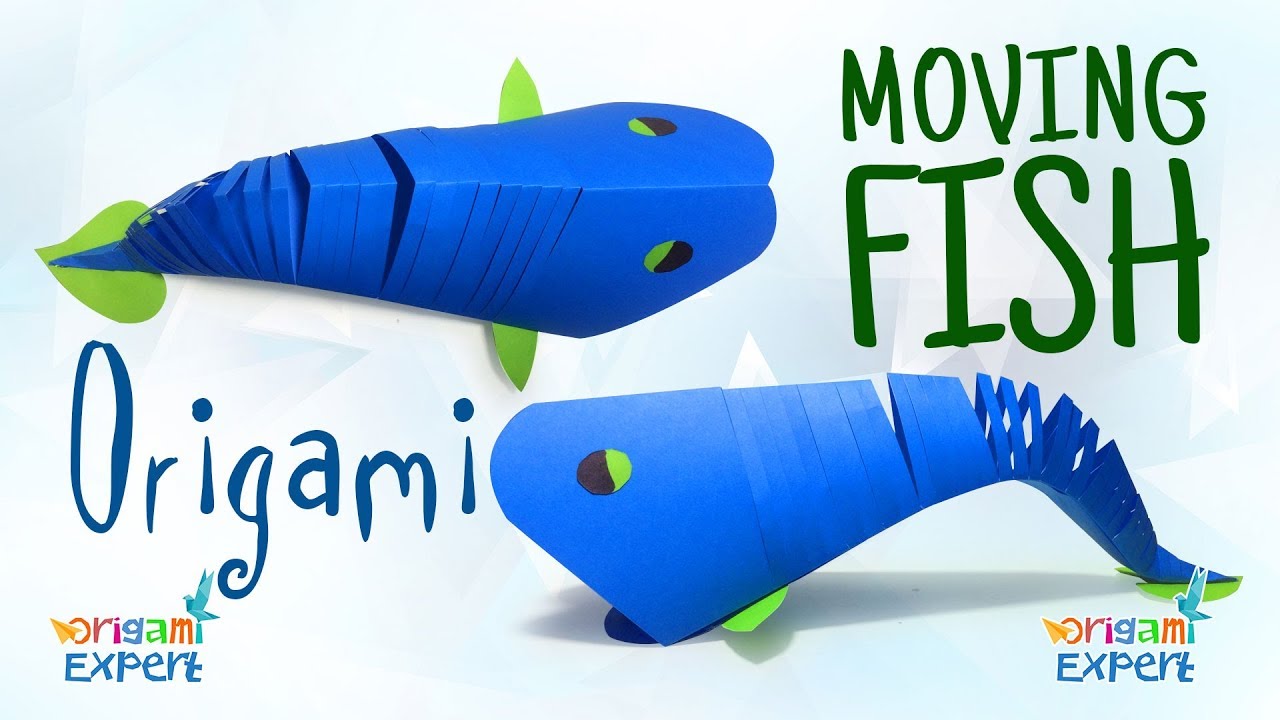 How to make moving fish Easy origami moving fish for beginners Make a ...