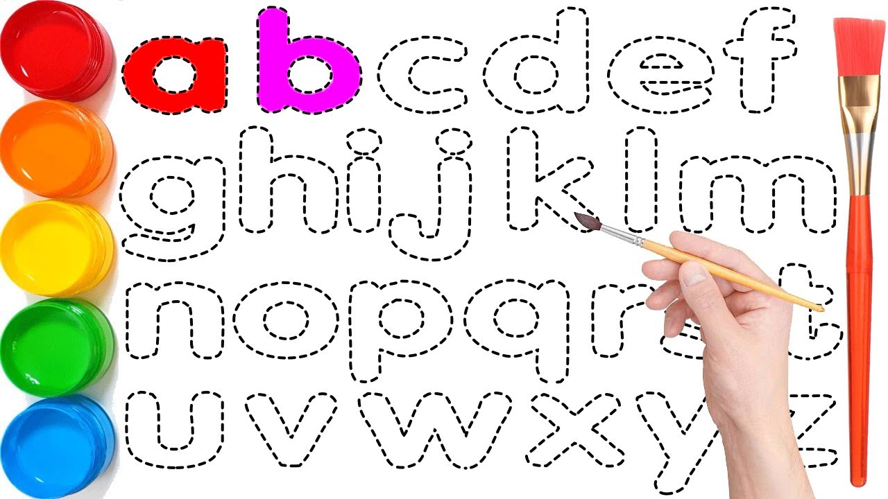 Alphabet Drawing Tutorial | Learn to Draw Small Letters A to Z for ...