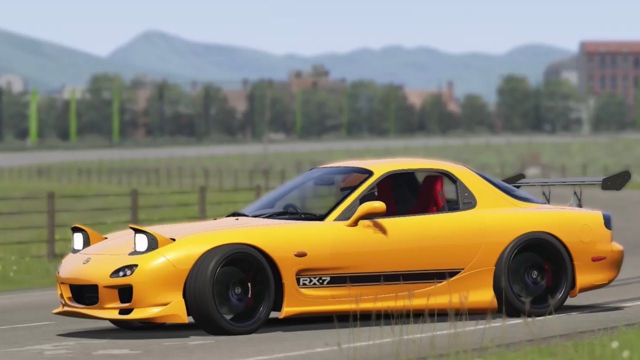444hp Single Turbo RX-7 Drifting Practice - YouTube