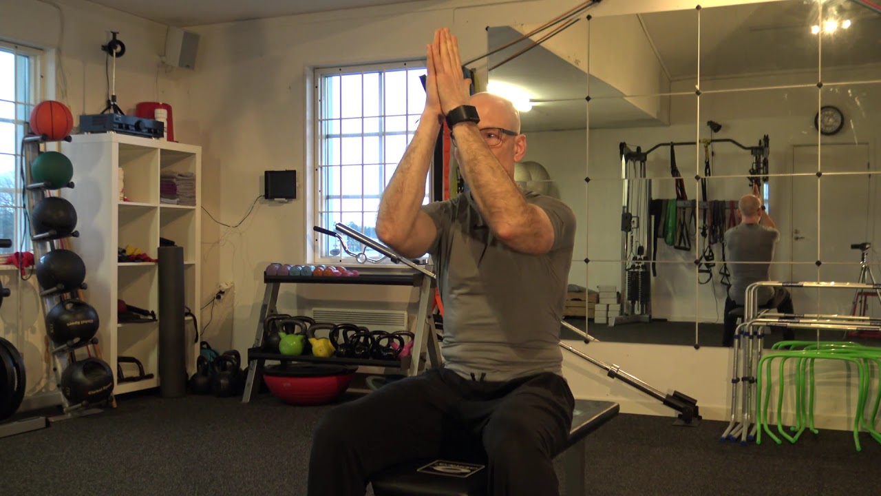 Seated Elbow Press Anterior View - YouTube