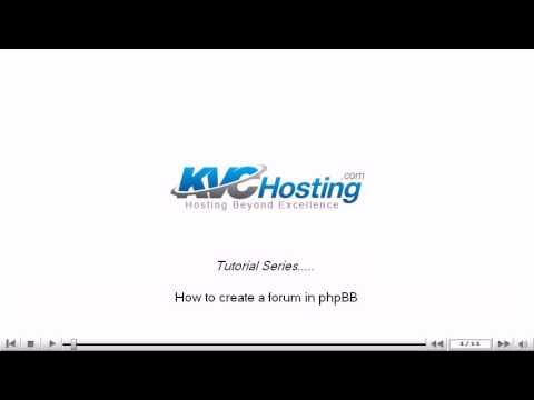 How to create a forum in phpBB - phpBB Tutorials - YouTube