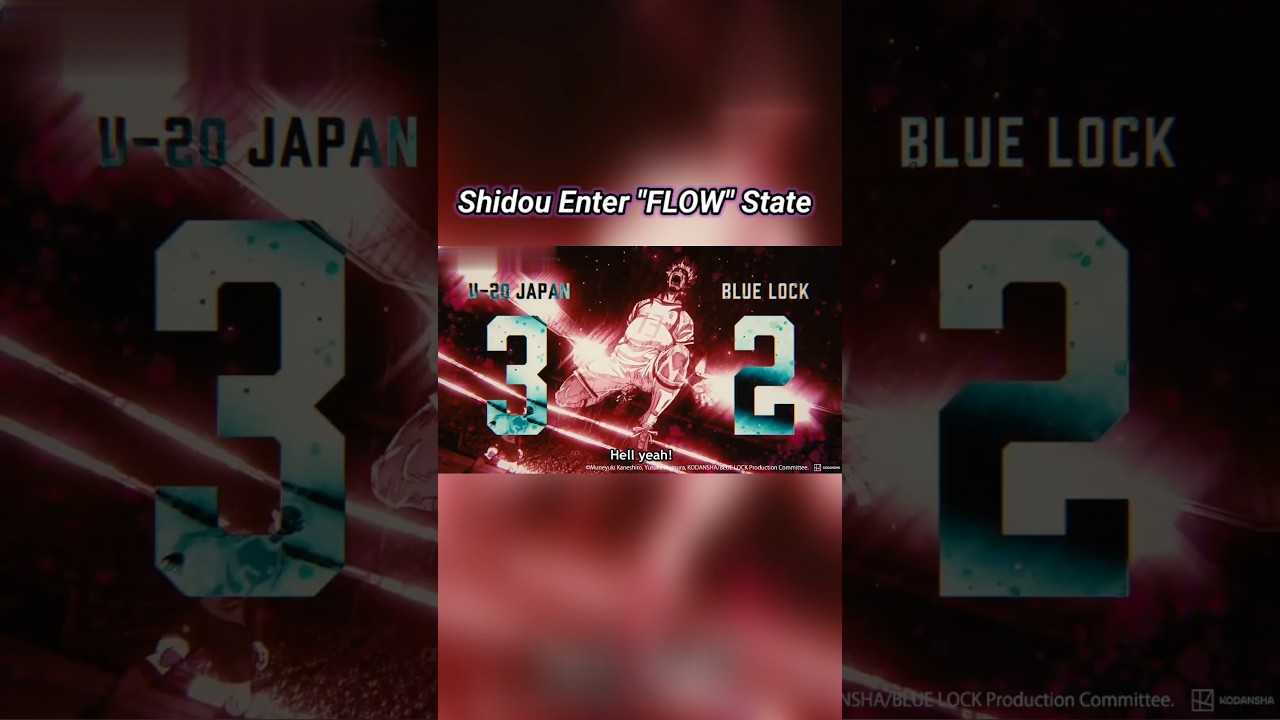 Bluelock vs Japan u20 Shidou FLOW state #bluelock #anime - YouTube