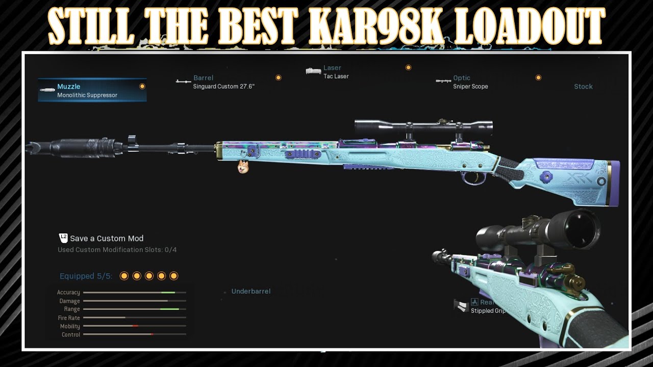 I've used the SAME KAR98K LOADOUT for 4 MONTHS and It's STILL THE BEST ...