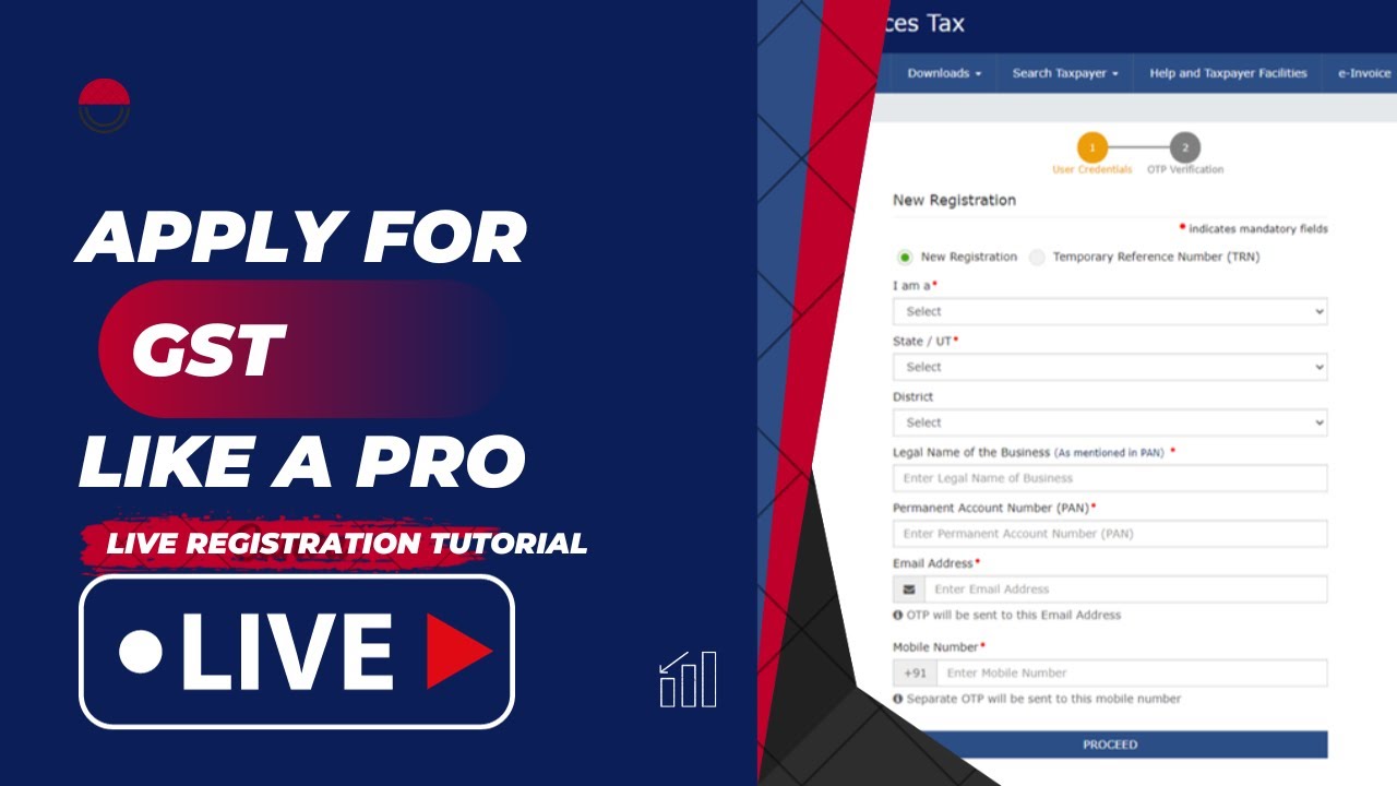 Mastering GST Registration: A Step-by-Step Guide with Live Demo - YouTube