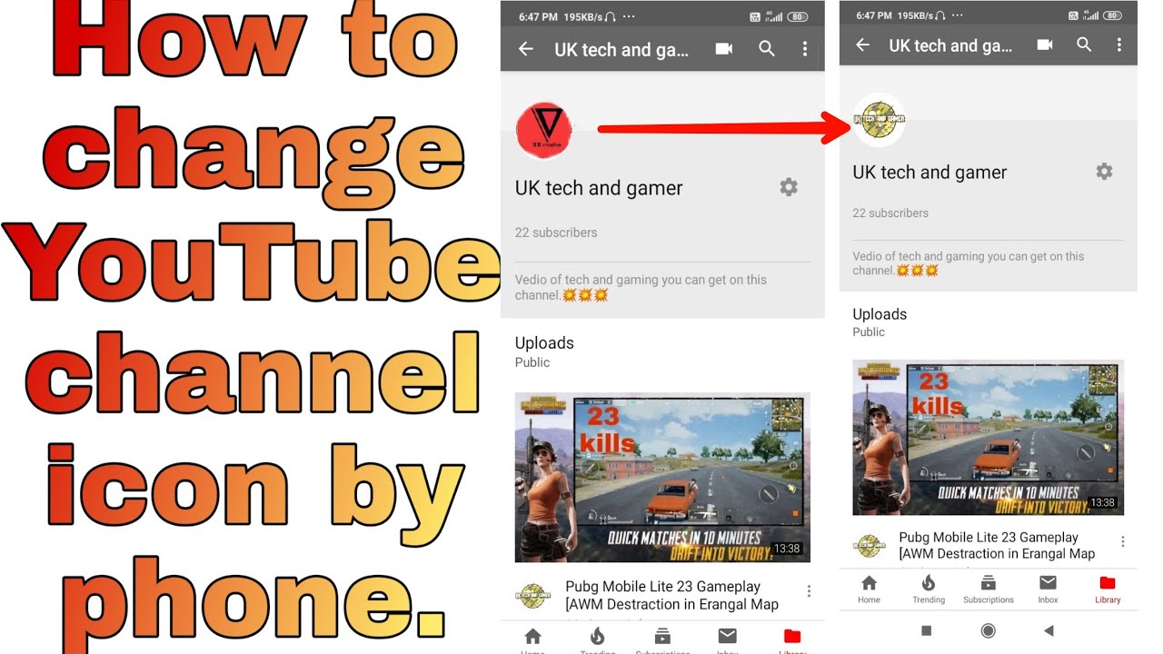 How to change YouTube channel icon on Android phone or ios - YouTube