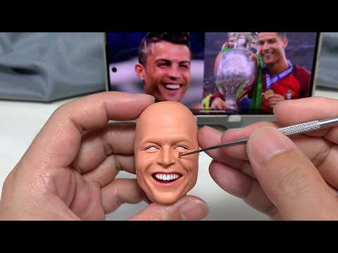 Watch Me Sculpt Ronaldo Holding the Euro Cup – Full Clay Process!