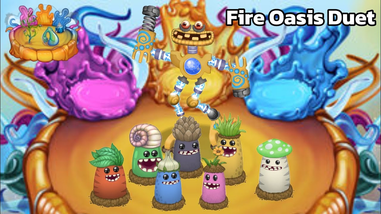 Fire Oasis Wubbox & Dipsters Octet | My Singing Monsters - YouTube
