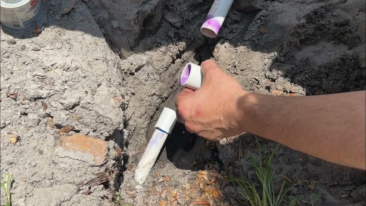 How to repair broken pvc pipe underground (minimal dig) - YouTube