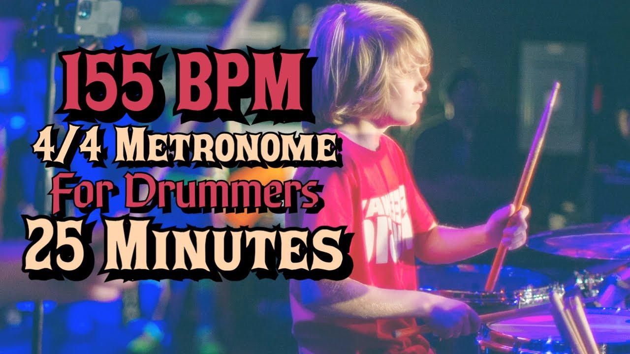 155 BPM Metronome Click Track for Drummers | 25 Minutes - YouTube