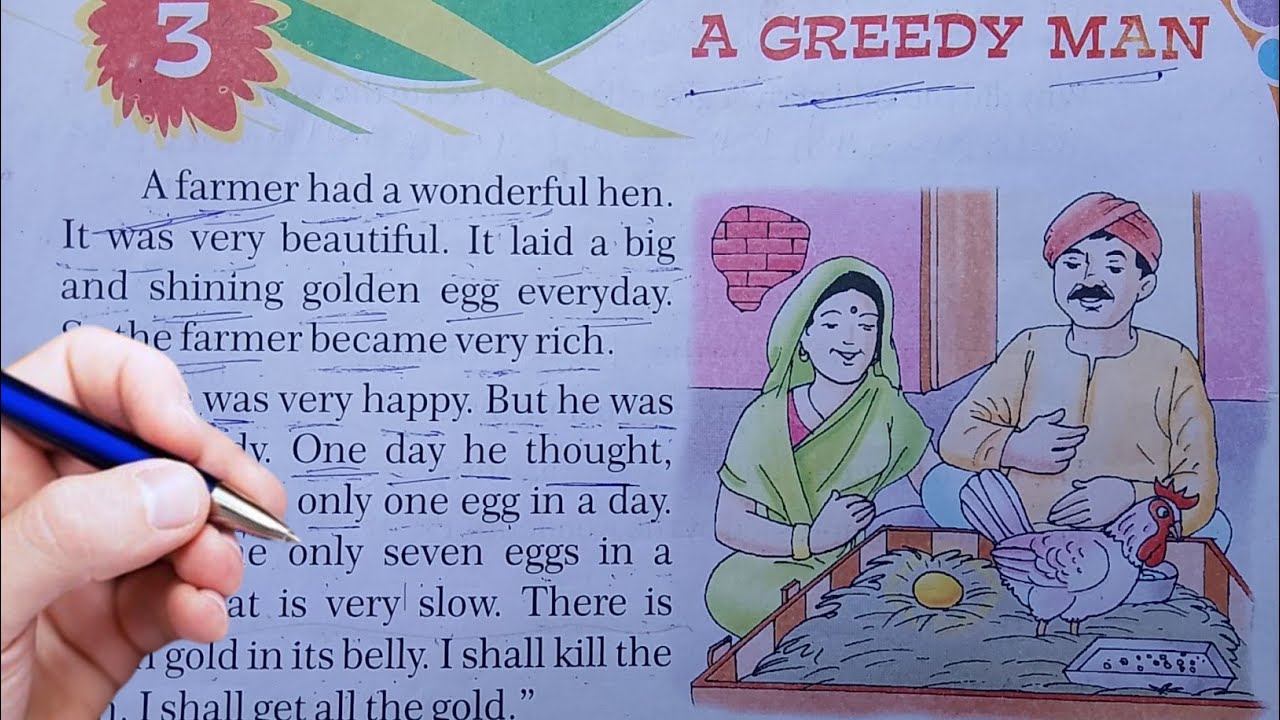 "A Greedy Man" English Story Reading || English Reading Practice ...