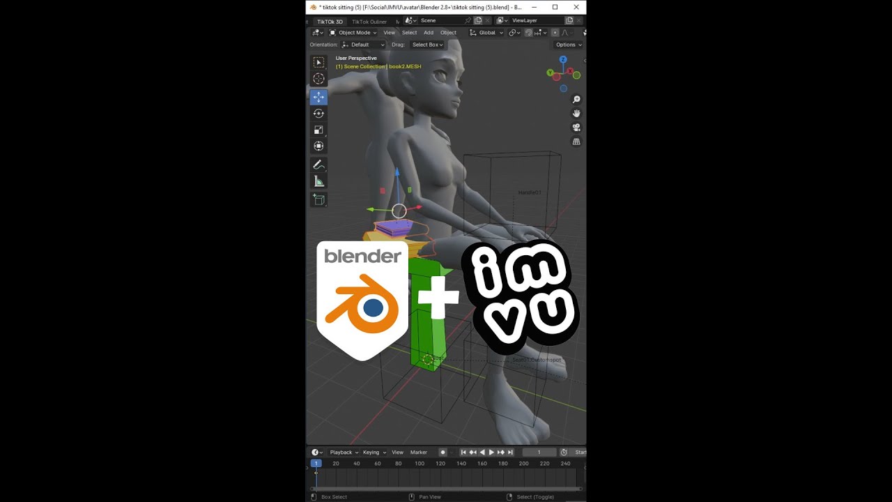 How to make Custom Furniture with Custom Sitting Pose for IMVU using ...