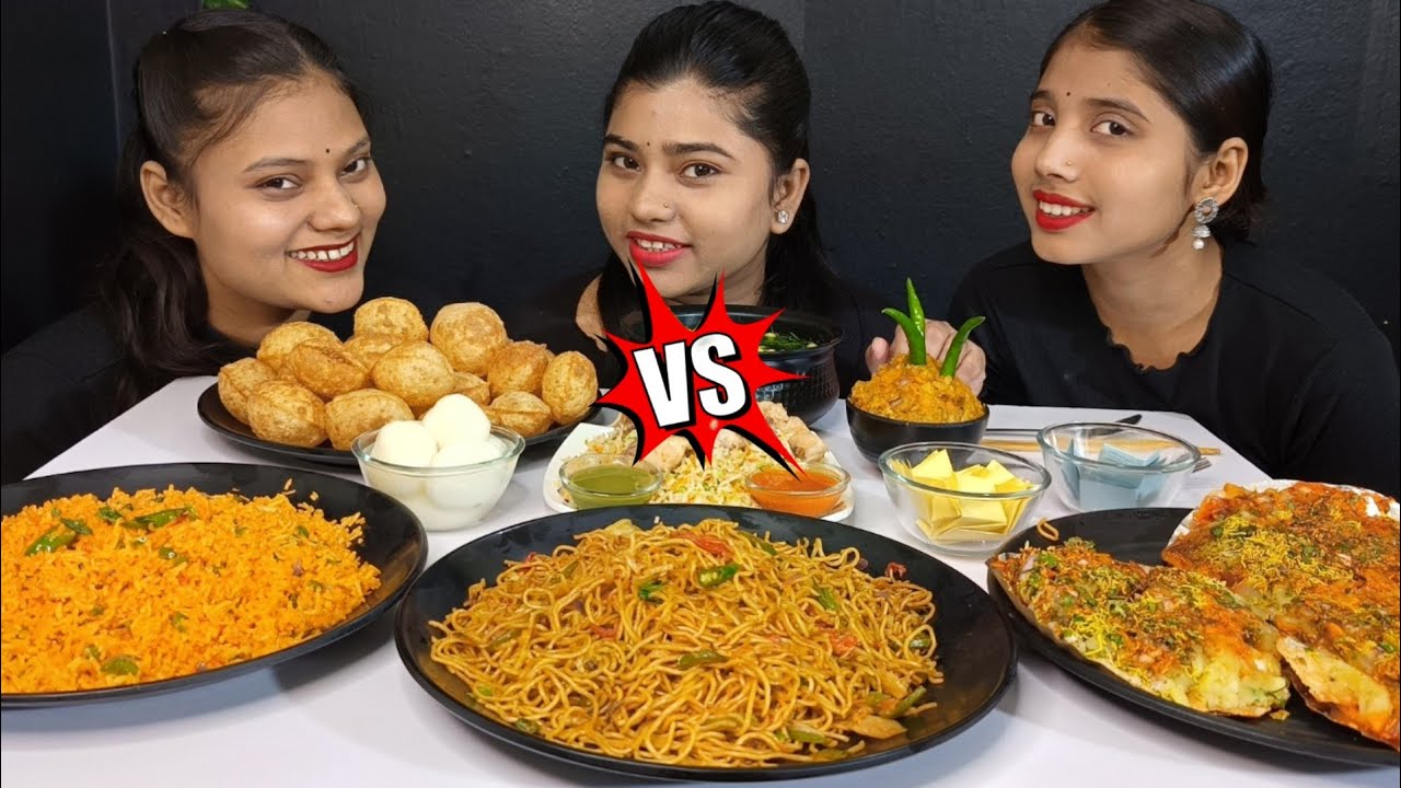 Spoon Vs Fork Vs Chopsticks Vs 3 Fingers Eating Challenge | Golgappa ...
