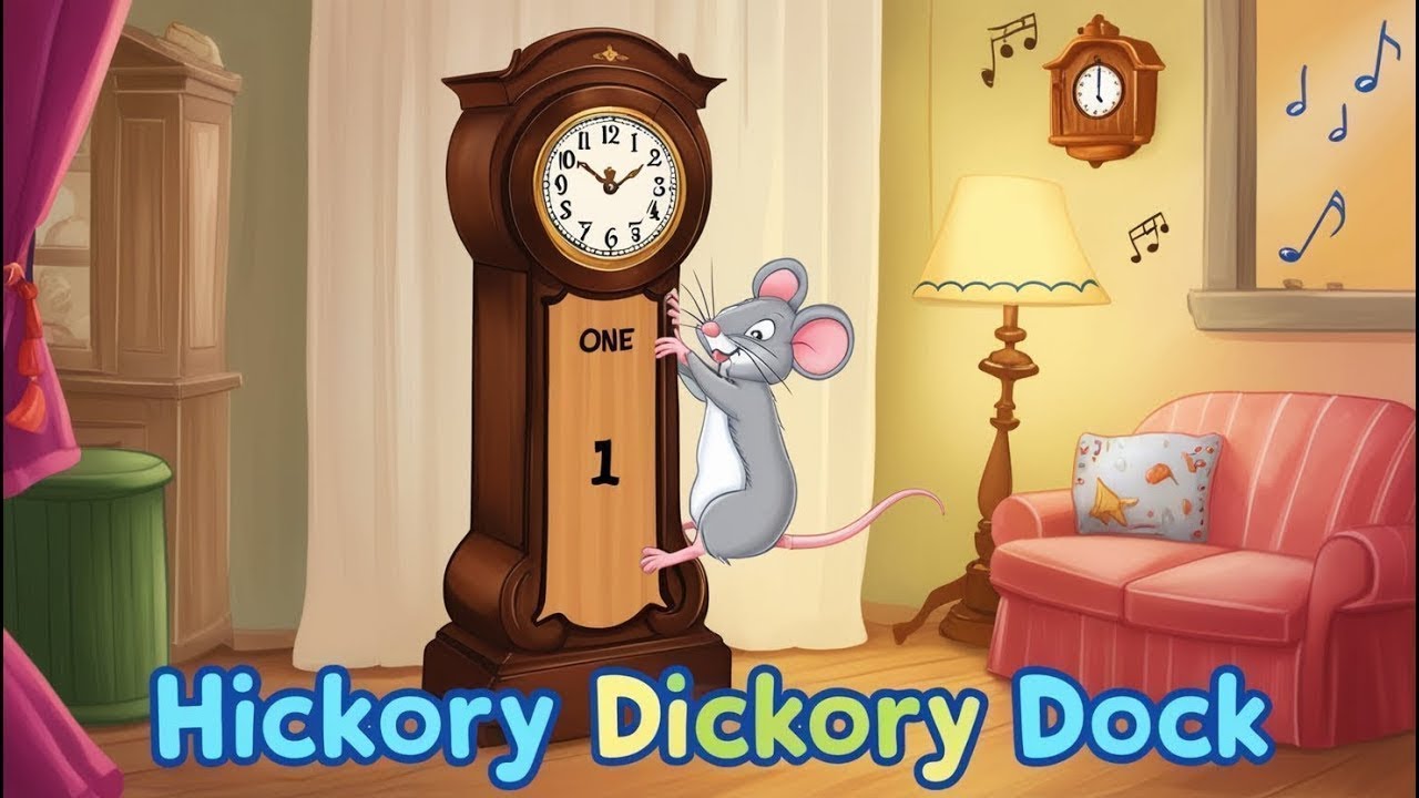 Hickory Dickory Dock | Time Telling Nursery Rhyme | Kids Songs ...