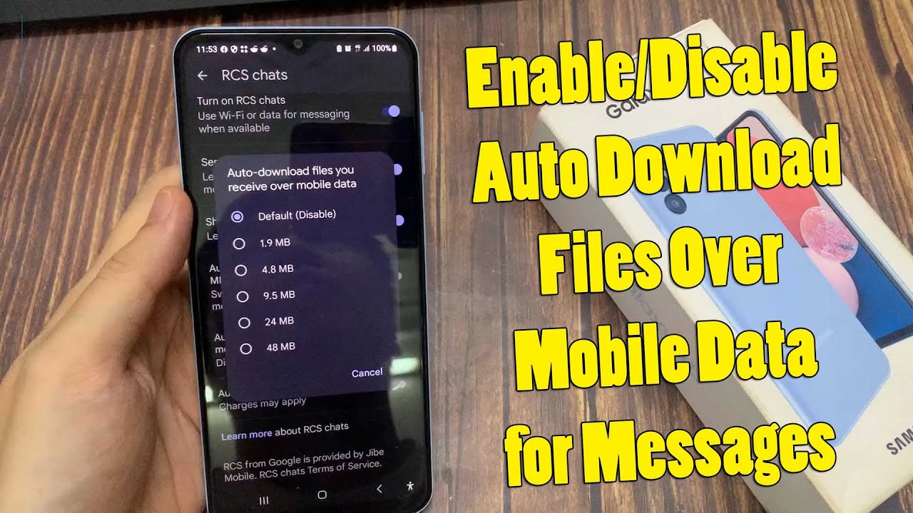 Samsung Galaxy A13: How to Enable/Disable Auto Download Files Over ...