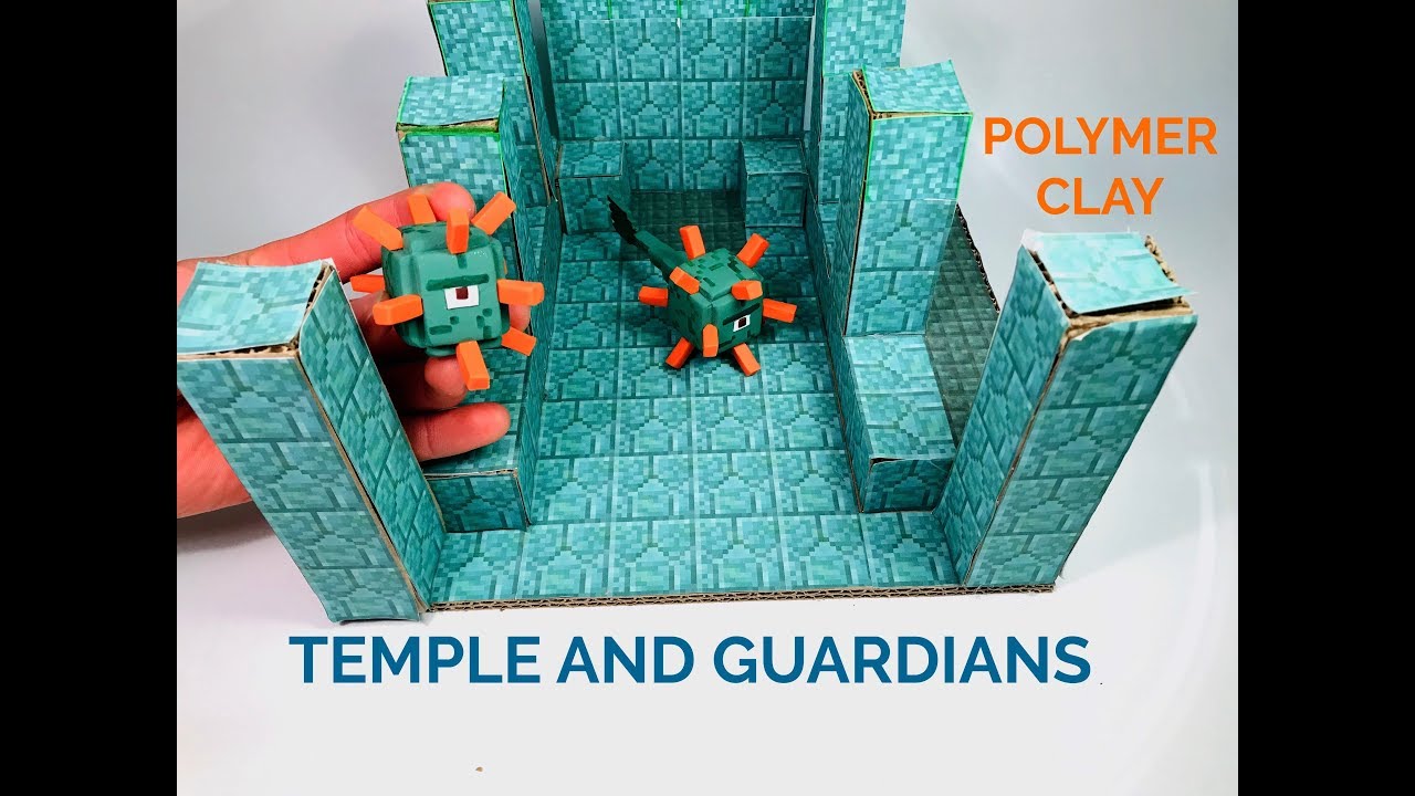 Making an Underwater Temple with Guardians in CLAY!! (Minecraft) - YouTube