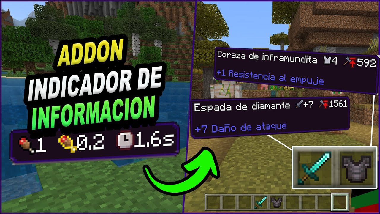 👉Indicador de Informacion | Descarga Addon Item Info+ para Minecraft Bedrock 1.20.41 en 2023 ...