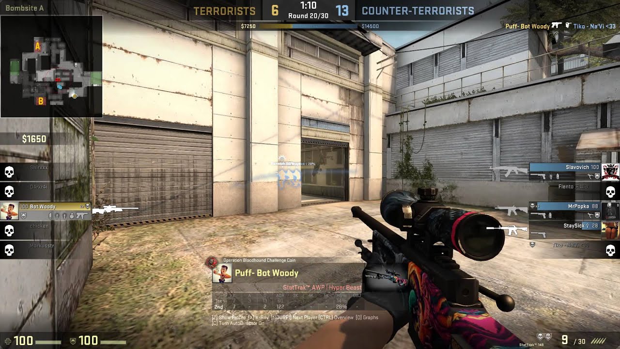 Cs-Go Cashe 1v5 DMG Rank - YouTube