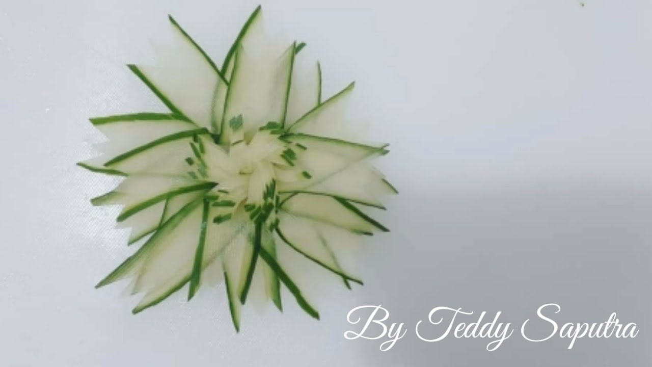 HOW TO MAKE BEAUTIFUL CUCUMBER FLOWER - YouTube