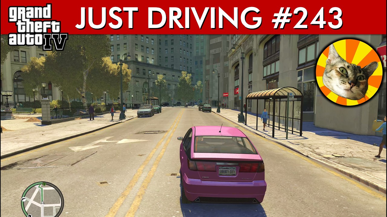 "Bearded Linus" drives to work (and back) | Just Driving #243 | GTA IV ...