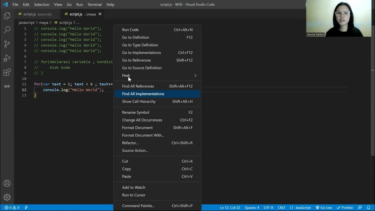Iterasi Dalam JavaScript - YouTube