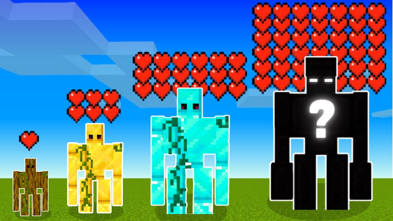 Which Golem Can Survive This Death Course? | Minecraft Chalange - YouTube