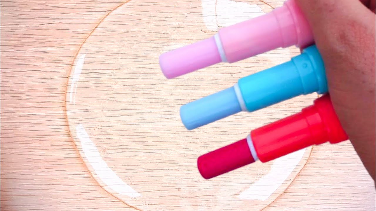 Slime Mixing with Makeup! Mixing Makeup into Clear Slime Satisfying ...