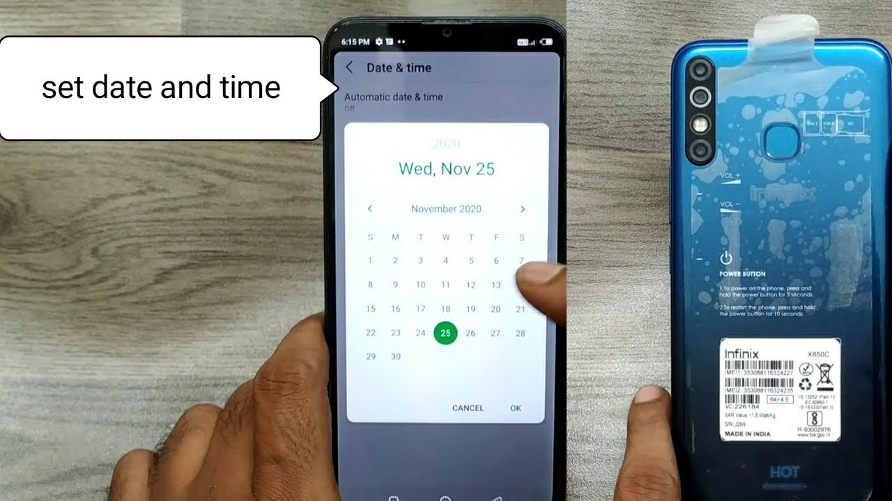 How to Set Date and Time in Infinix Hot 8| time setting of your Infinix ...