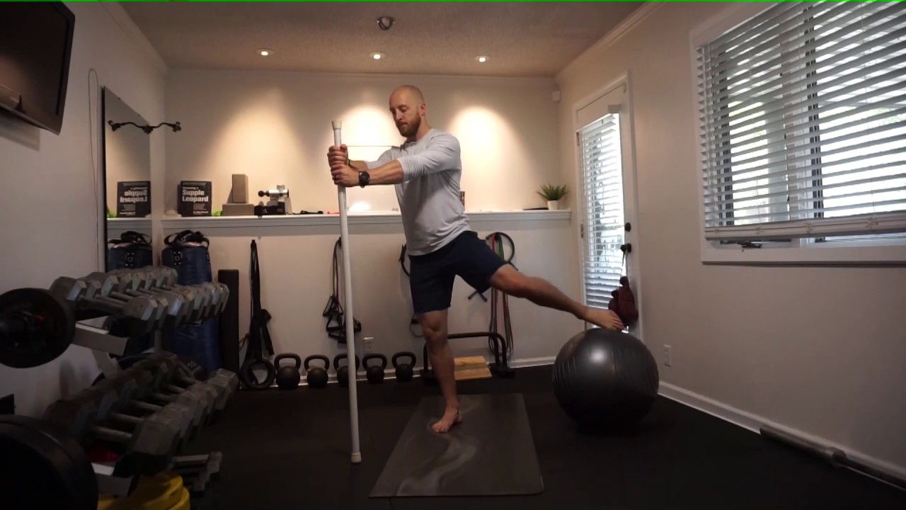 Stability Ball Hip Internal/External Rotation - YouTube