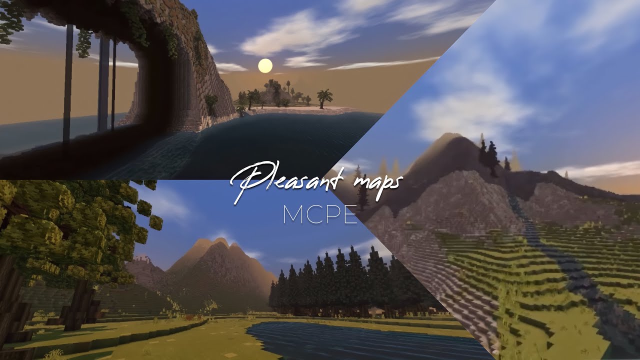 survival maps for minecraft pe & bedrock - YouTube