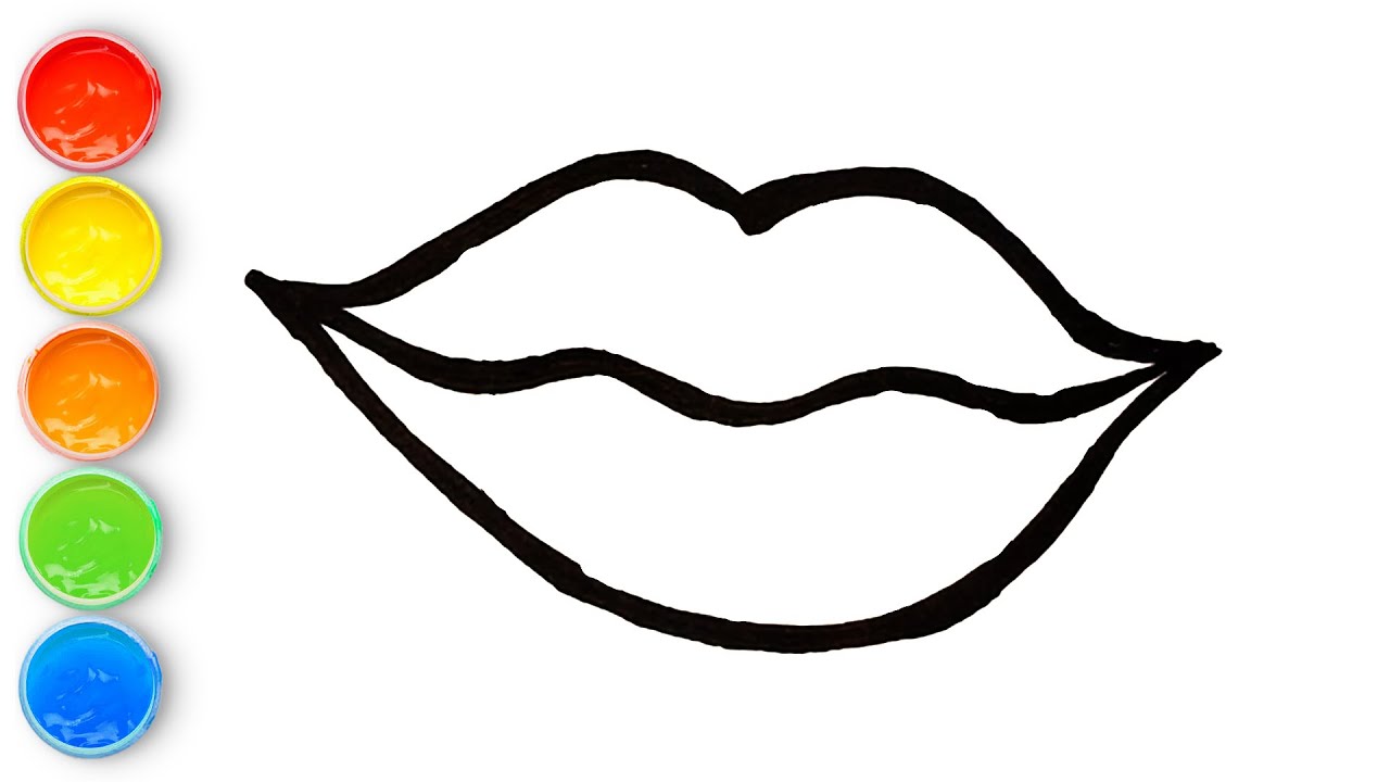 How to Draw Lips | Easy and Fun Drawing, Coloring, and Painting for ...