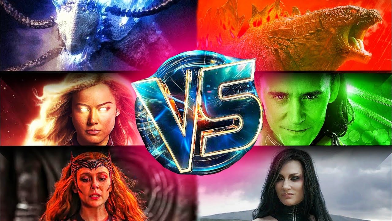 Burning Godzilla vs Shimo,Loki vs captain Marvel,Hela vs Avengers - YouTube