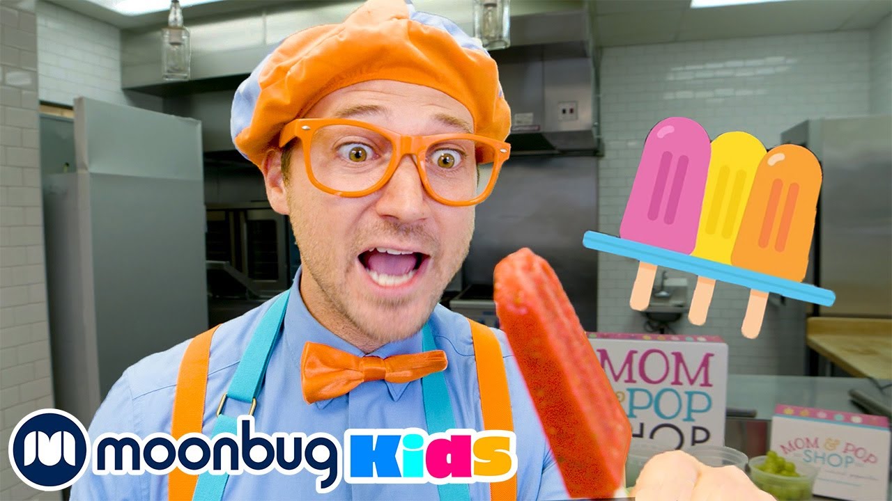 比利皮做水果冰棍 | Blippi Visits Mom and Pop Popsicles | 兒童教育 | Moonbug Kids ...