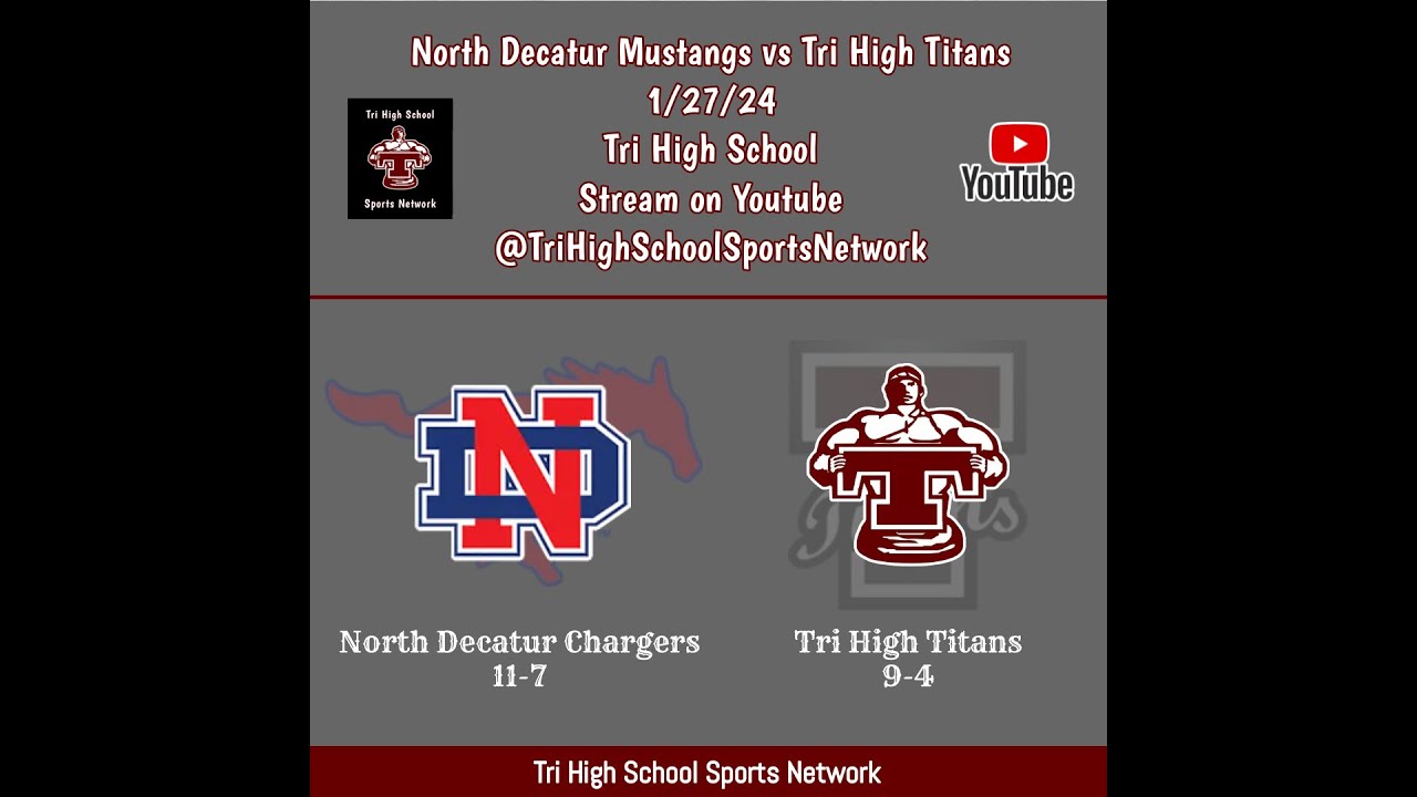 Boys Varsity Basketball Tri High Titans vs North Decatur Chargers - YouTube