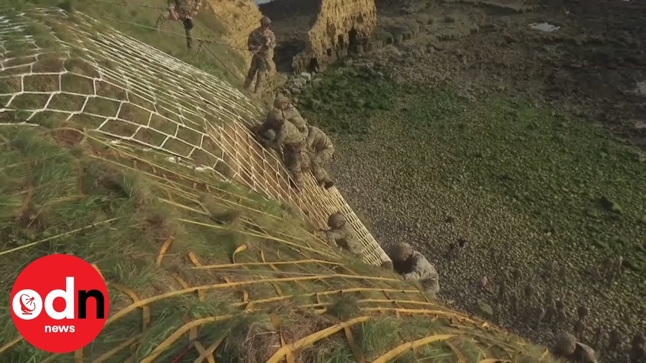 D-Day 75: Army Rangers recreate Normandy cliff climb - YouTube