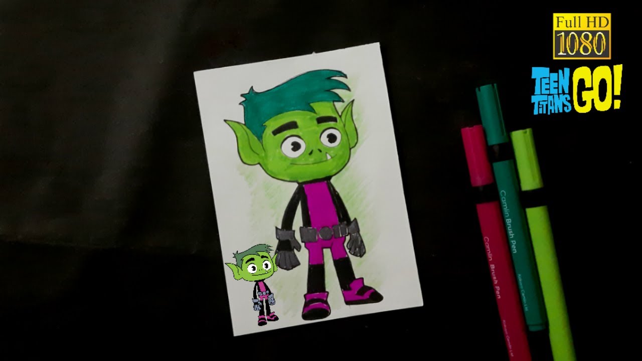 How To Draw Beast Boy | Teen Titans Go | Part Two #teentitansgo # ...